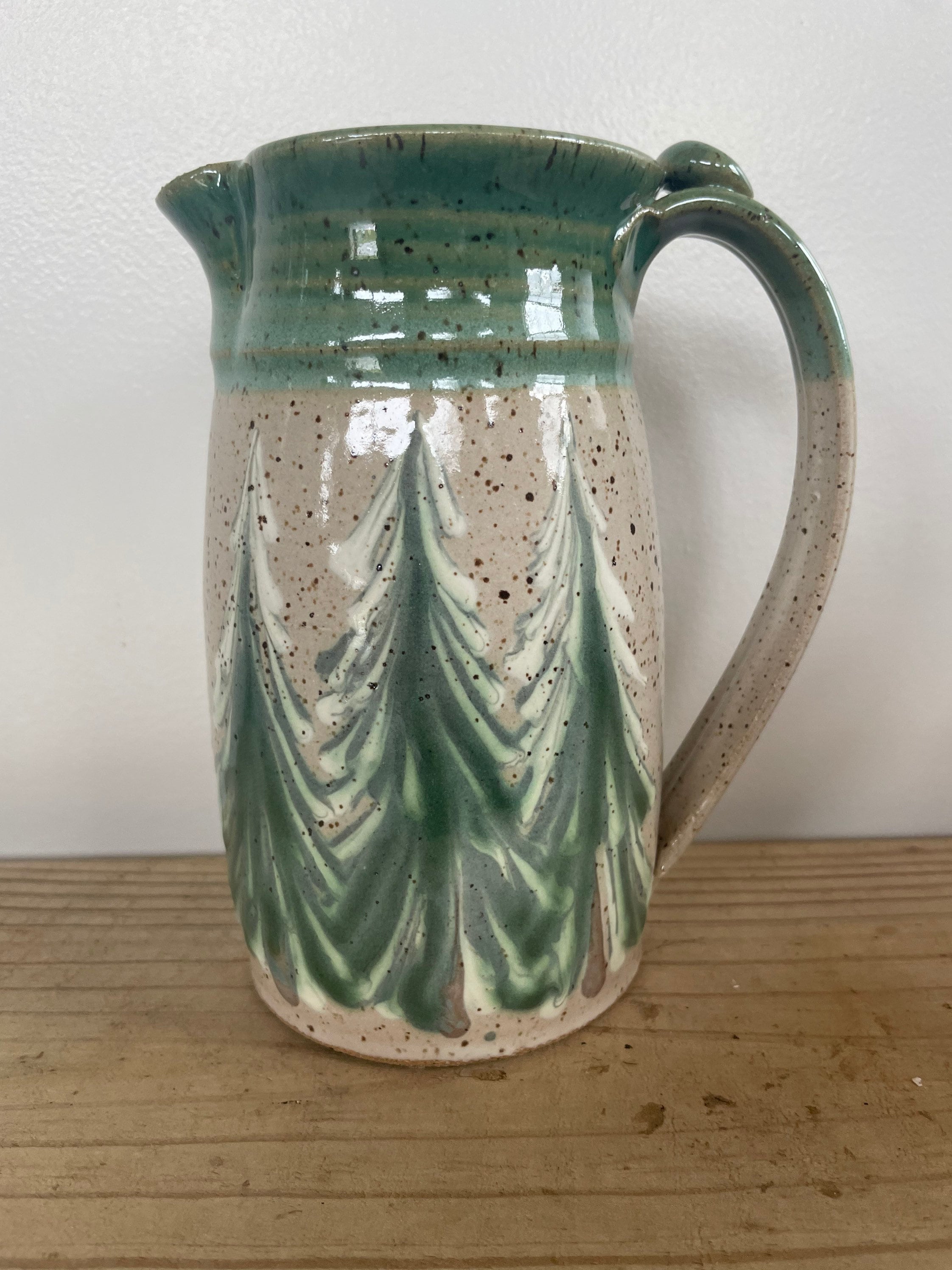 Hand thrown ceramic pitcher with winter trees – Stonehouse Pottery ...