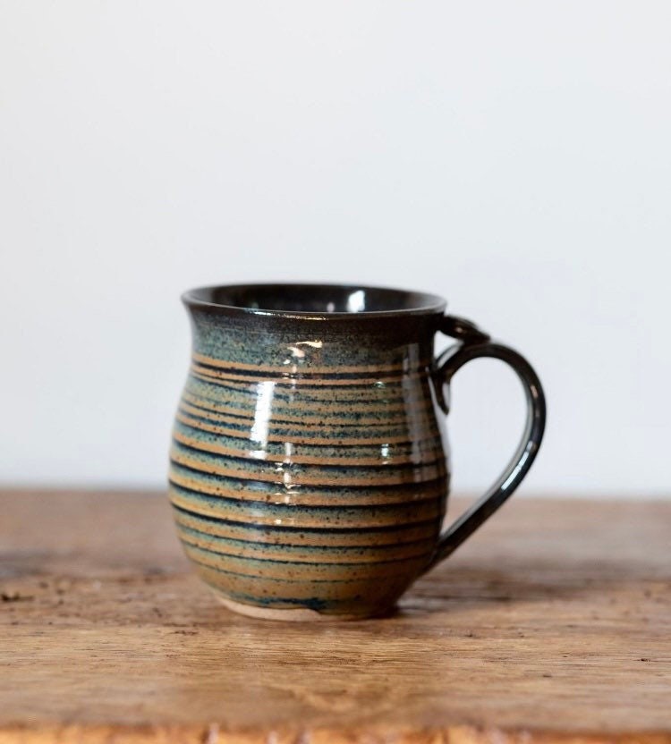 River Stone Blue Ceramic Coffee Mug – Stonehouse Pottery - Emily ...